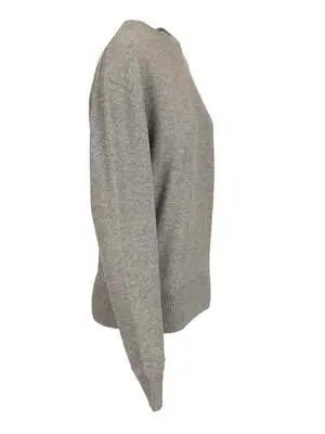 TOTEME Classic Cashmere Crew Knit Sweater - Gray