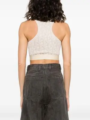 Palm Angels Monogram Lurex Knit Top