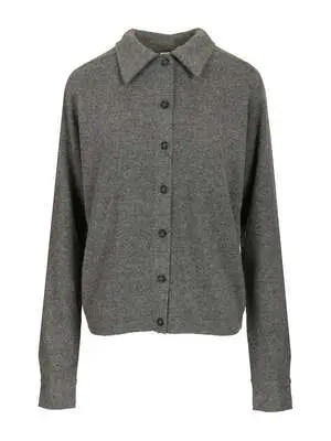 TOTEME TOTEME Cashmere Raglan Sleeve Cardigan Gray