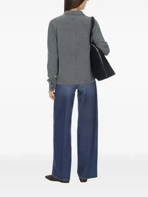 TOTEME Cashmere Raglan Sleeve Cardigan - Gray