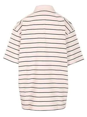 ROTATE BY BIRGER CHRISTENSEN Striped Organic Cotton Jersey Polo Shirt