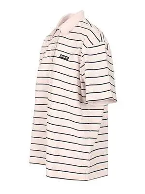 ROTATE BY BIRGER CHRISTENSEN Striped Organic Cotton Jersey Polo Shirt