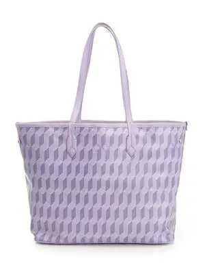 AU DEPART Tote Bag N. 47 Monogrammed Canvas And Calfskin