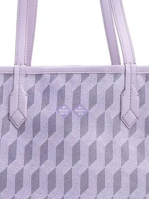 AU DEPART Tote Bag N. 47 Monogrammed Canvas And Calfskin