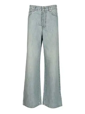 Miu Miu Chambray Denim Trousers - Blue