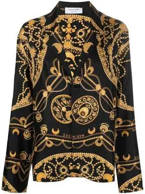 MARINE SERRE Printed Silk Shirt