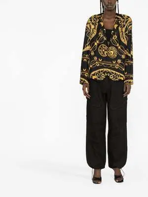 MARINE SERRE Printed Silk Shirt