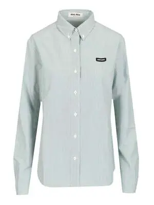 Miu Miu Poplin Shirt - Green