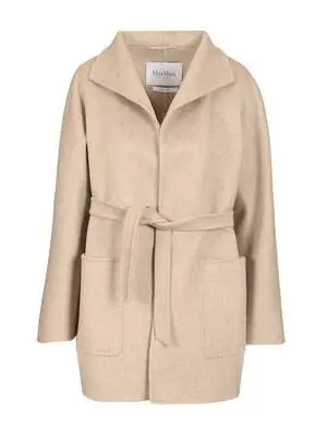 Max Mara Max Mara Short Cashmere Cardigan Coat Cream