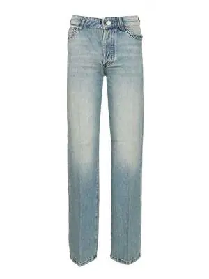 DIESEL® Regular Fit High Waist Straight Leg Jeans
