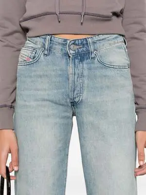 DIESEL® Regular Fit High Waist Straight Leg Jeans