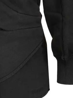 Attico Jersey Sweatshirt Dress - Black