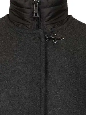 FAY Double Cap With Quilted Details - Gray