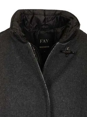 FAY Double Cap With Quilted Details - Gray