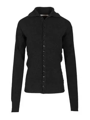 LEMAIRE Ribbed Trim Turtleneck Cardigan
