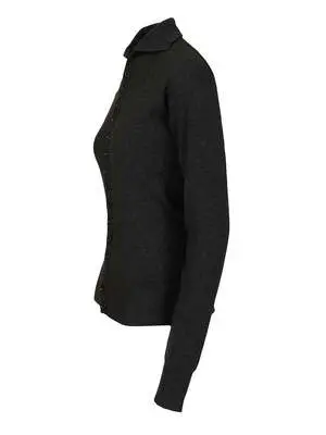 LEMAIRE Ribbed Trim Turtleneck Cardigan