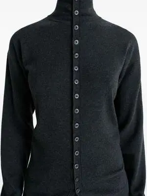 LEMAIRE Ribbed Trim Turtleneck Cardigan