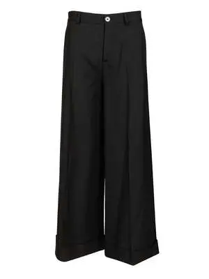 Celine Wool Gabardine Dock Trousers - Black