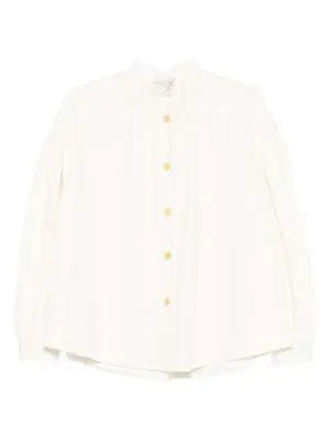 FORTE_FORTE Cotton Shirt With Puff Sleeves - White