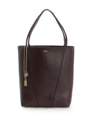 Chloé Spin Large Hammered Leather Tote Bag - Multicolor