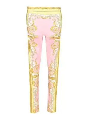 Versace Leggings Stampati Primavera Barocco - Multicolor