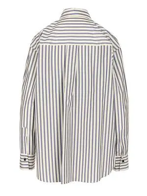 FORTE_FORTE Striped Cotton Blend Shirt