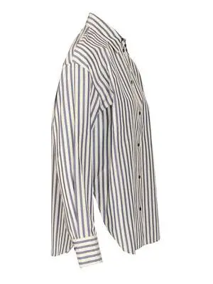 FORTE_FORTE Striped Cotton Blend Shirt
