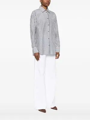 FORTE_FORTE Striped Cotton Blend Shirt