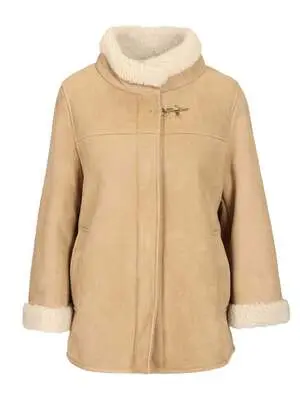 FAY Sheepskin Cape With Hook Detail