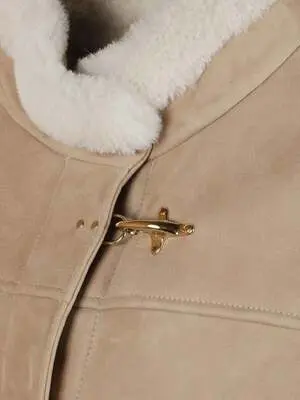 FAY Sheepskin Cape With Hook Detail