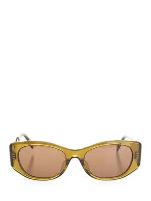 Celine Rectangular Acetate Sunglasses - Brown