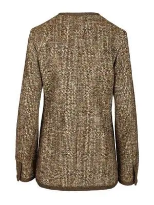 GOLDEN GOOSE Long Boxy Tweed Blazer