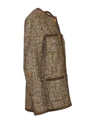 GOLDEN GOOSE Long Boxy Tweed Blazer