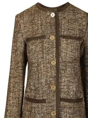 GOLDEN GOOSE Long Boxy Tweed Blazer