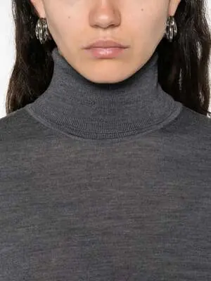 FORTE_FORTE Merino Wool Ribbed Turtleneck