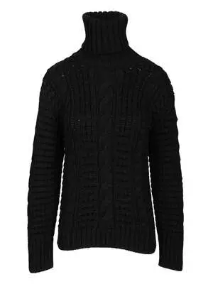 Moncler X Edward Enninful Cable Knit Virgin Wool Sweater