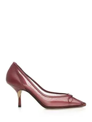 Jacquemus Décolleté Tourni Pointed Toe Bow Detail Mesh Pumps - Multicolor