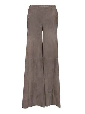 FORTE_FORTE Lightweight Suede Trousers - Gray