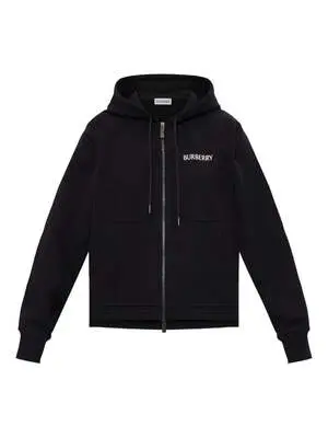 Burberry Cotton Hoodie With Drawstring And Logo Print