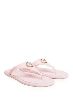Versace Rubber Slides With Medusa Stud - Multicolor