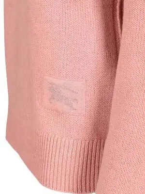 Burberry Cashmere Crew Neck Sweater With Equestrian Knight Design