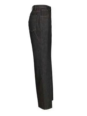 LEMAIRE Straight Leg Pleated Denim Trousers