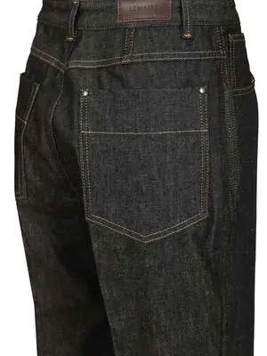 LEMAIRE Straight Leg Pleated Denim Trousers