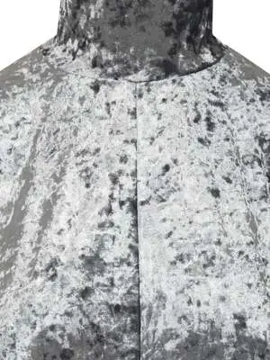 FORTE_FORTE Iridescent Stretch Velvet Turtleneck - Gray