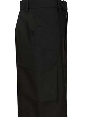 Rick Owens Firebanks Wool Midi Skirt