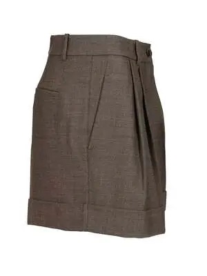 P.a.r.o.s.h Wool Blend Pleated Shorts