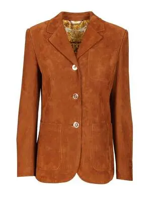 Versace Suede Jacket - Brown