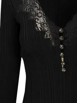 SELF-PORTRAIT Knitted Top With Lace