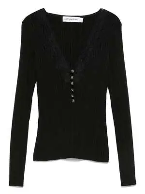 SELF-PORTRAIT Knitted Top With Lace