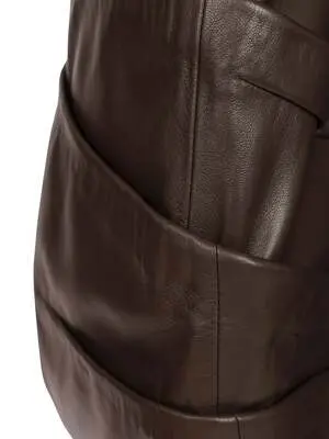 Attico Leather Mini Dress